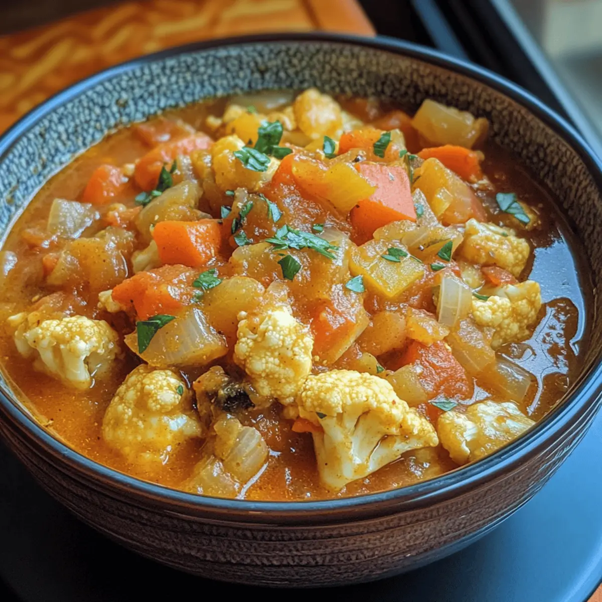 Ultimate Comforting Hearty Crockpot Cauliflower & Veggie Stew