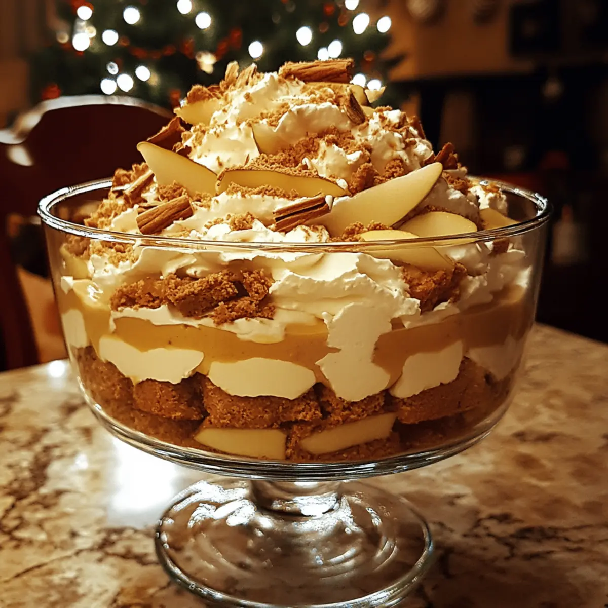 Easy Delicious Creamy Christmas Gingerbread & Pear Trifle Recipe