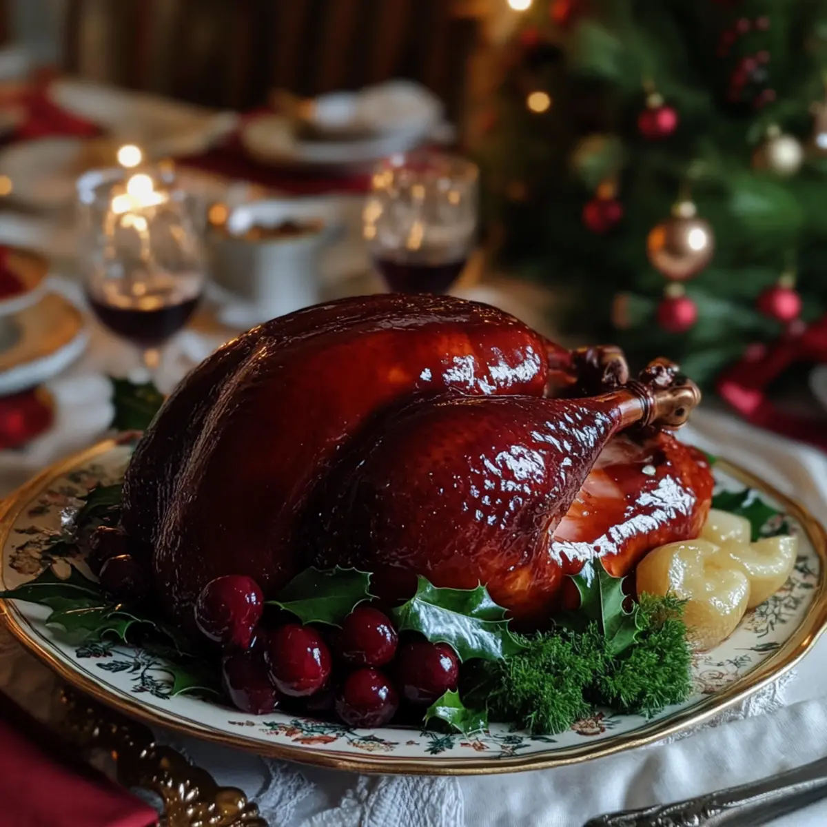 Easy Holiday Spiced Cherry Glazed Turkey: Delicious & Juicy