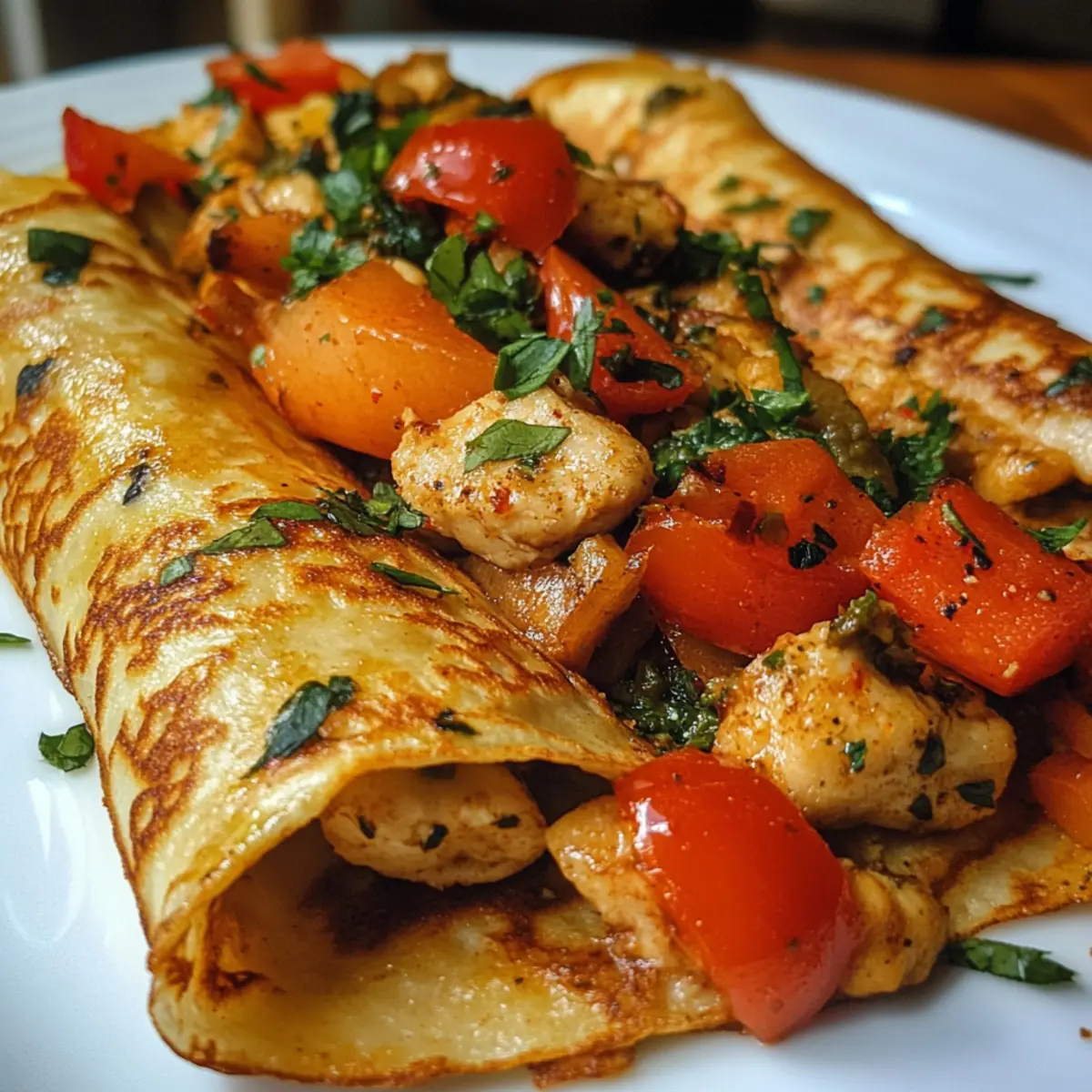 Easy Chicken Veggie Savory Crepes Recipe – Delicious Creamy Meal