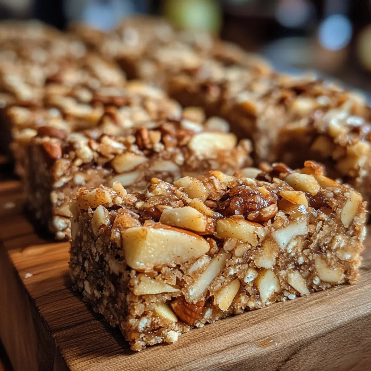 Irresistible Crunchy Cinnamon Apple Nut Bars